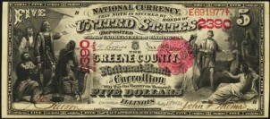 Value of $5 National Currency Note - Antique Money